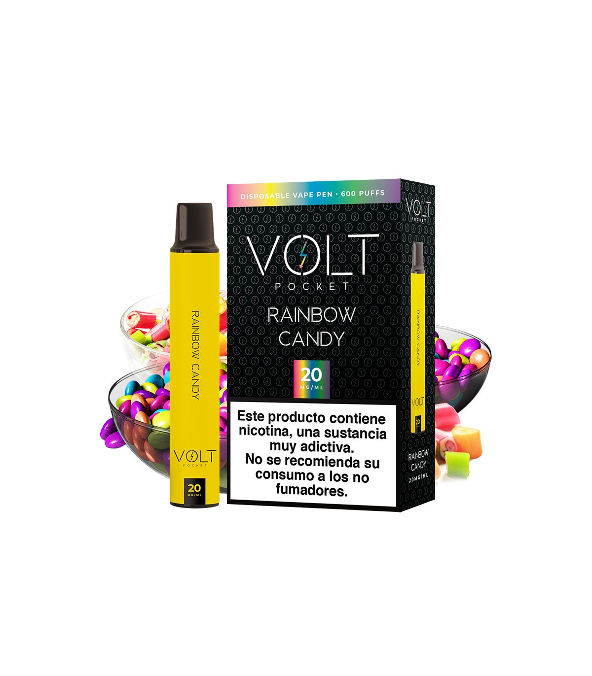 Pod desechable Rainbow Candy 600puffs - Volt Pocket